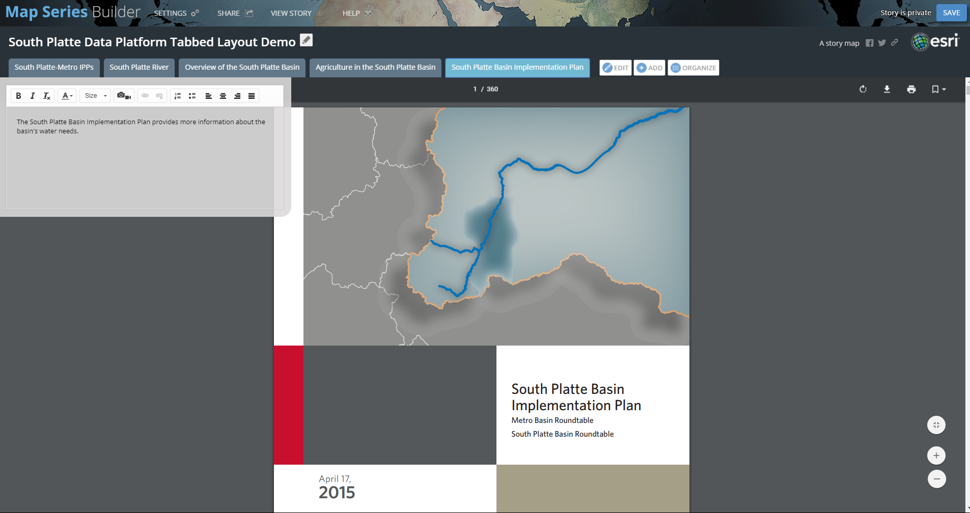 Tabbed Layout Example Owf Learn Arcgis Story Maps