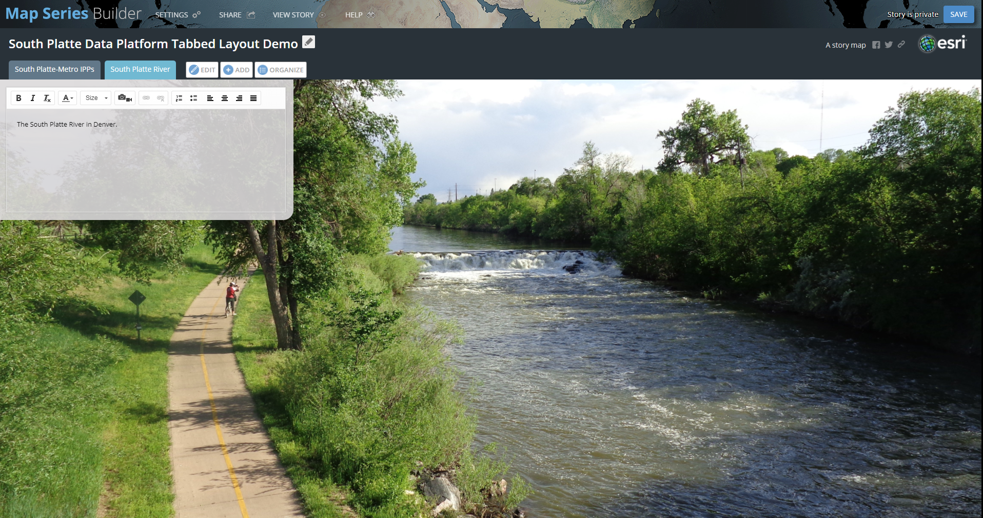 Tabbed Layout Example Owf Learn Arcgis Story Maps