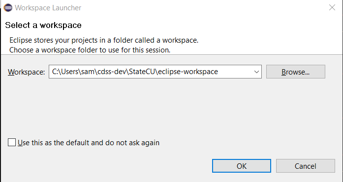 Eclipse Workspace - StateCU (Develop) Eclipse Workspace - StateCU (Develop)