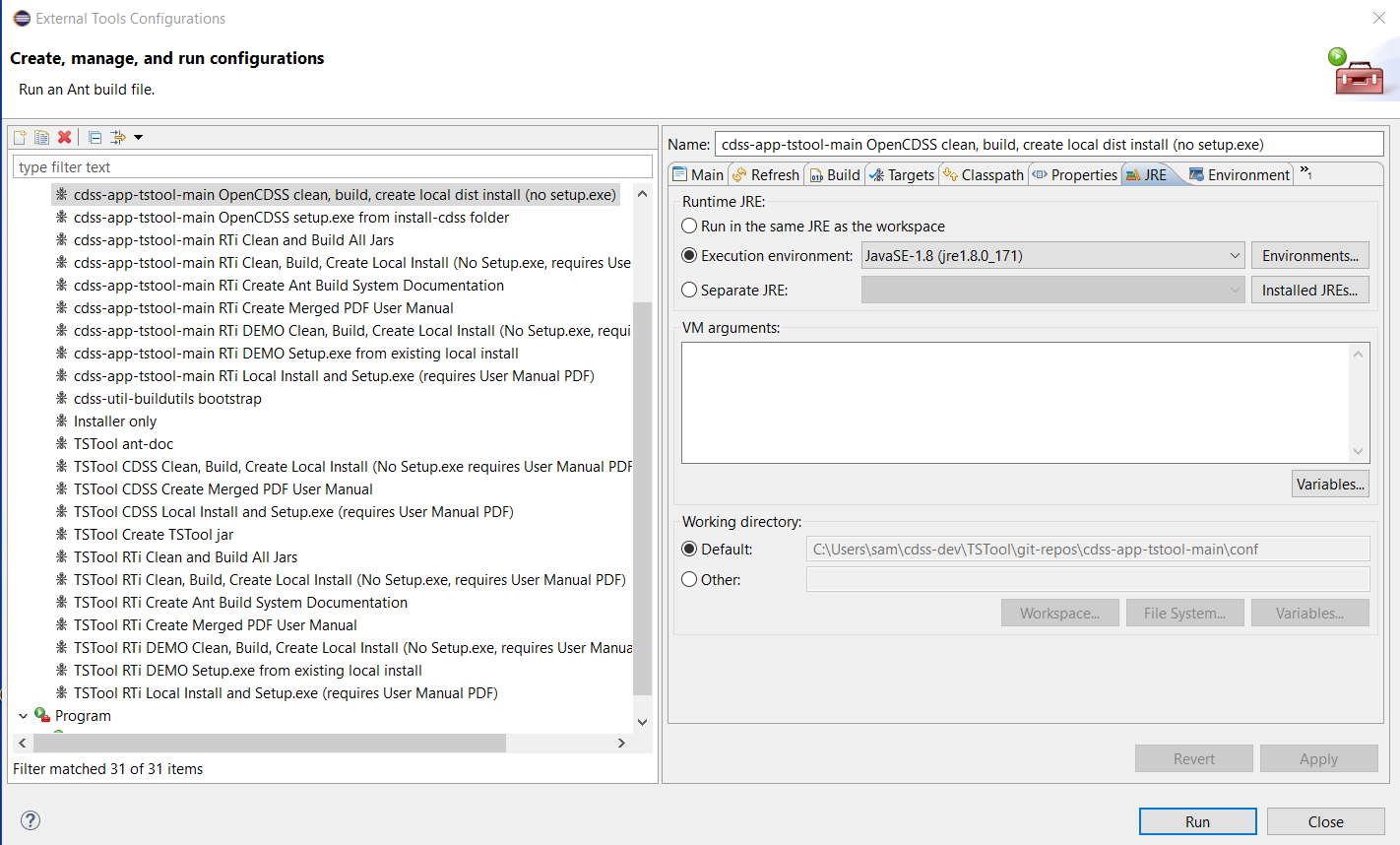 Building Installer - CDSS / TSTool (Developer)