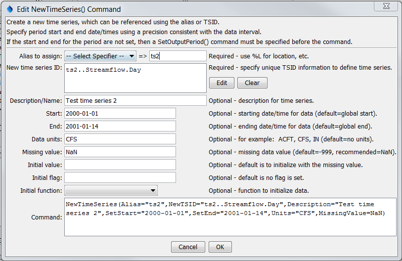 User Interface (UI) - CDSS / TSTool (Developer)