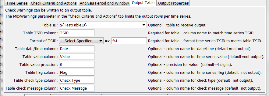 CheckTimeSeries - CDSS / TSTool