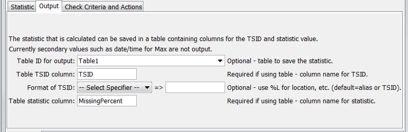 CheckTimeSeriesStatistic - CDSS / TSTool