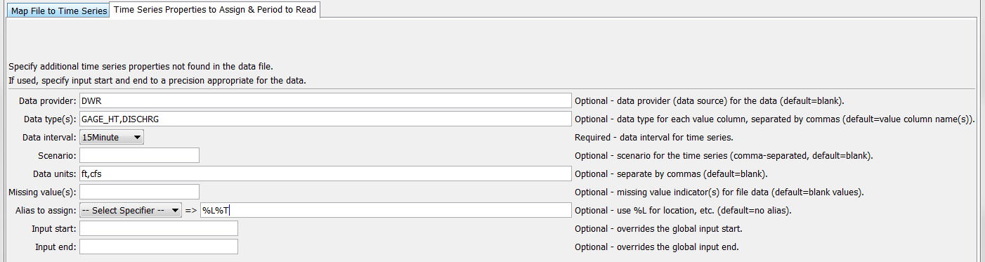 ReadDelimitedFile - CDSS / TSTool