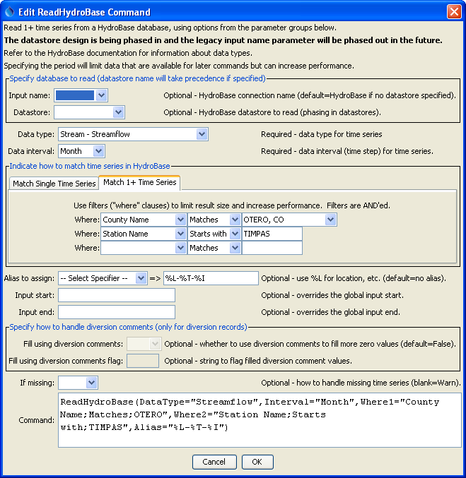 ReadHydroBase - CDSS / TSTool