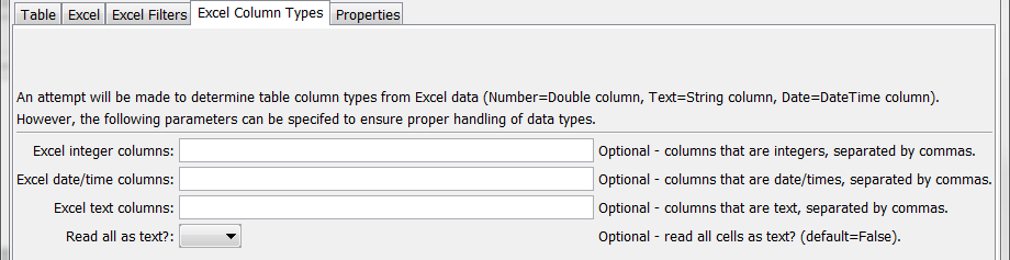 ReadTableFromExcel - CDSS / TSTool