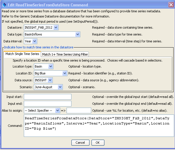 ReadTimeSeriesFromDataStore - CDSS / TSTool