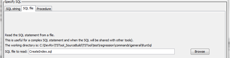 RunSql - CDSS / TSTool