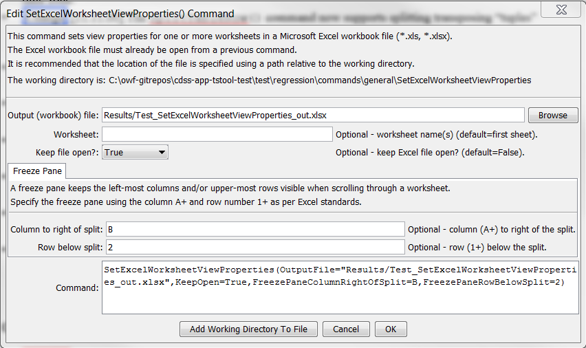 SetExcelWorksheetViewProperties - CDSS / TSTool