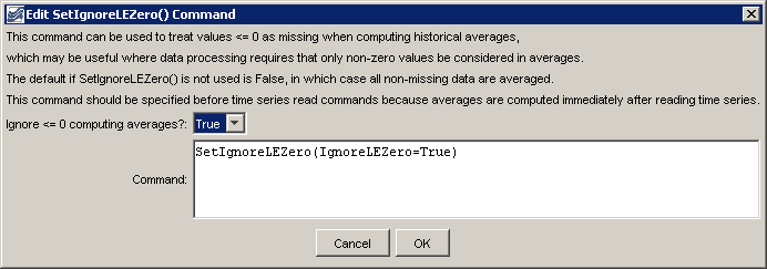 SetIgnoreLEZero - CDSS / TSTool