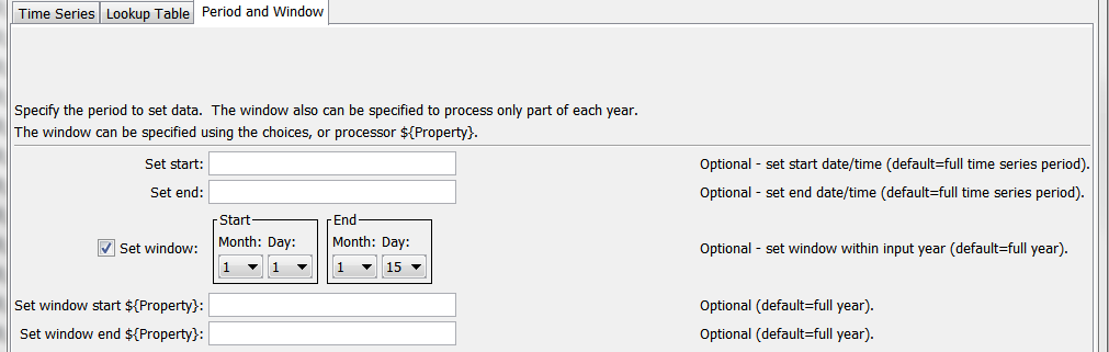 SetTimeSeriesValuesFromLookupTable - CDSS / TSTool