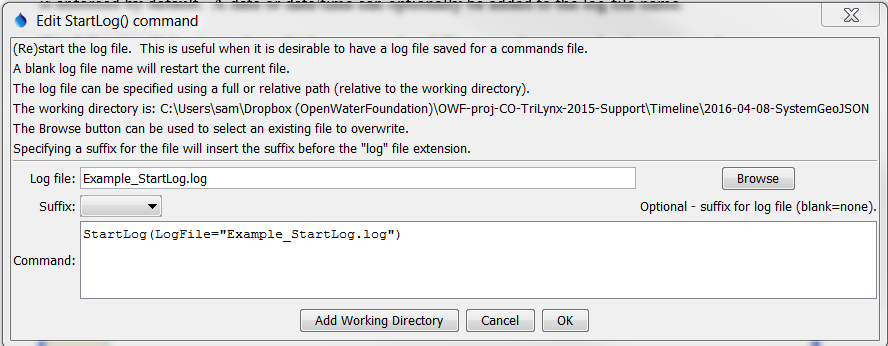 StartLog - CDSS / TSTool