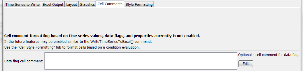 WriteTimeSeriesToExcelBlock - CDSS / TSTool