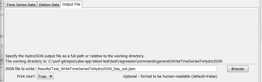 WriteTimeSeriesToHydroJSON - CDSS / TSTool