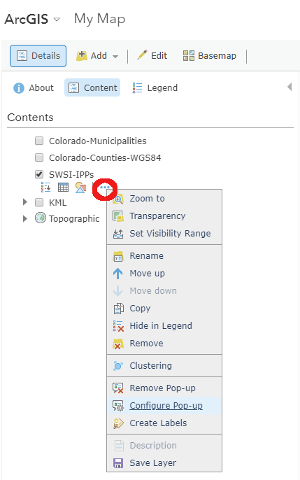 Configure Pop-ups - OWF Learn / ArcGIS Story Maps