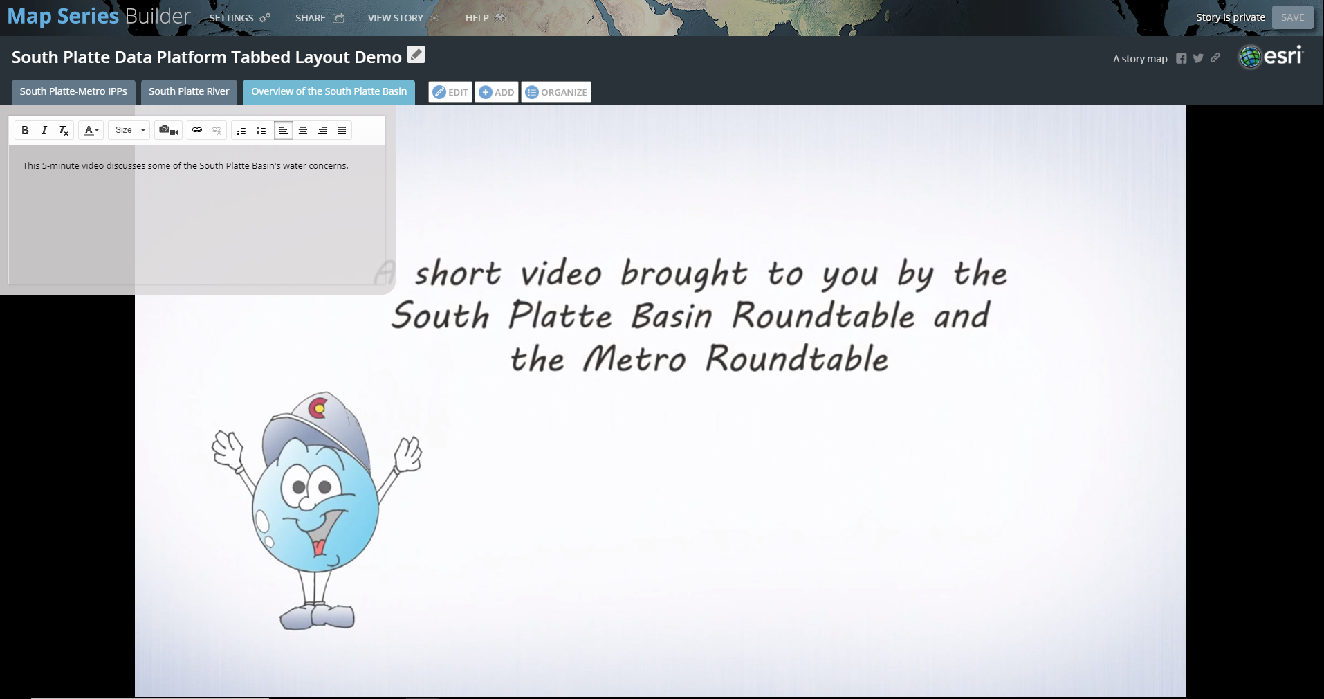Tabbed Layout Example - OWF Learn / ArcGIS Story Maps