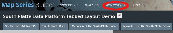 Tabbed Layout Example - OWF Learn / ArcGIS Story Maps