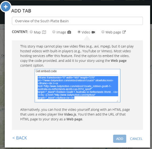 Tabbed Layout Example - OWF Learn / ArcGIS Story Maps