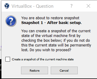 Snapshots - Learn / VirtualBox